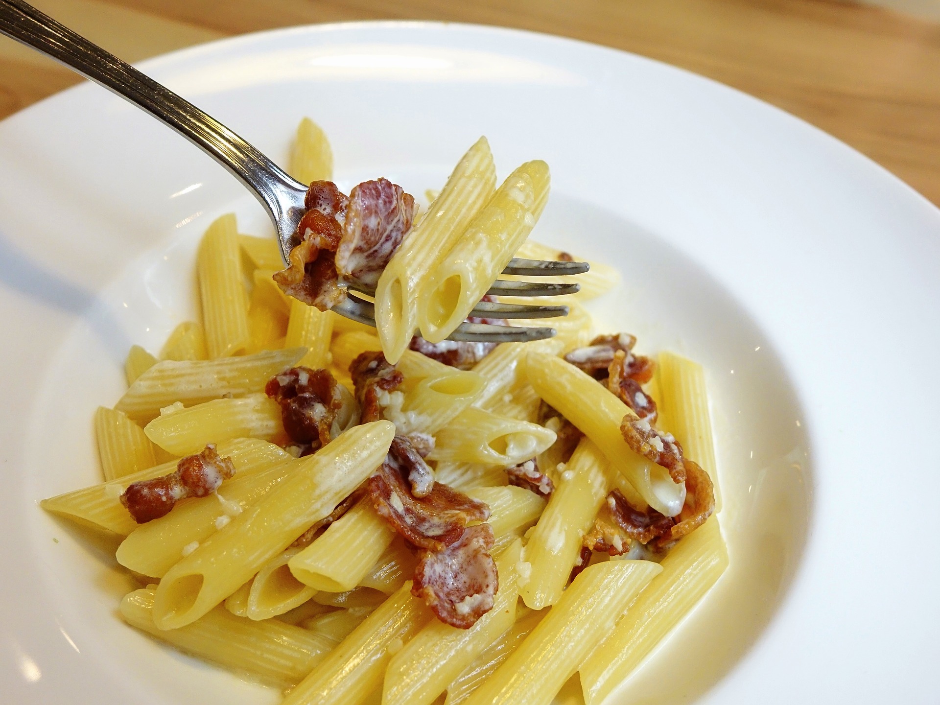 Penne with Bacon and Rosemary - Explore Italy and Beyond